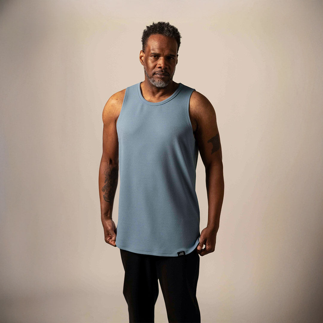 Bullet Tank Top - Misty Blue | Men's Tank Top | One Bone Brand