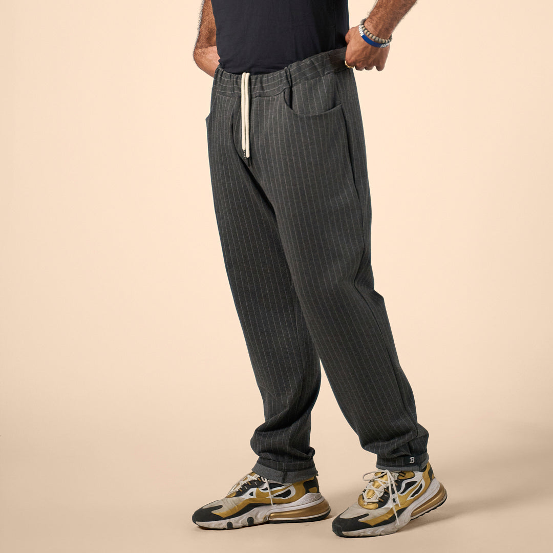 Outwork Pant - Grey Pinstripe | Men's Pants | One Bone Brand