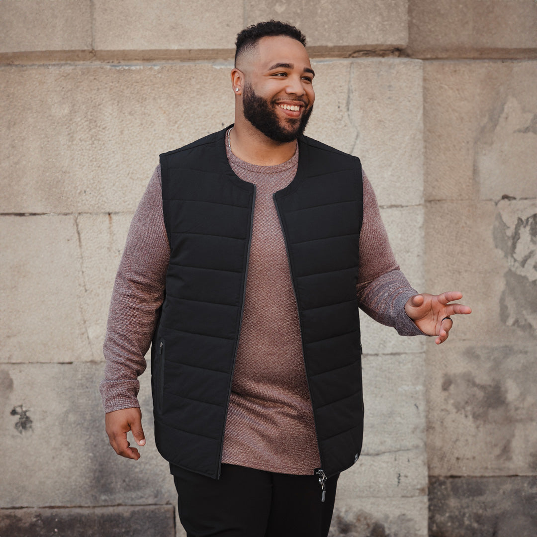 Vest V2 - Black | Mens Vest Jacket | One Bone Brand