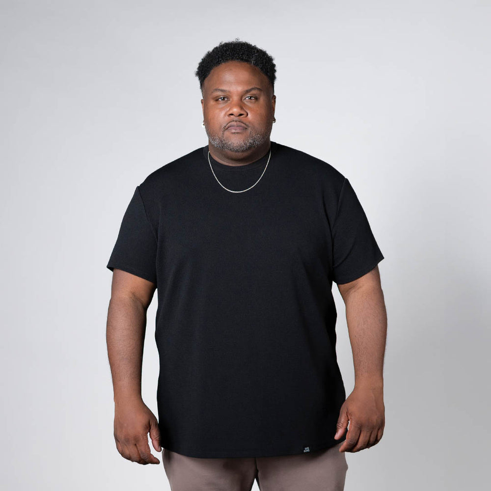 Split Hem Bullet Tee - Black | Men's Top | One Bone Brand