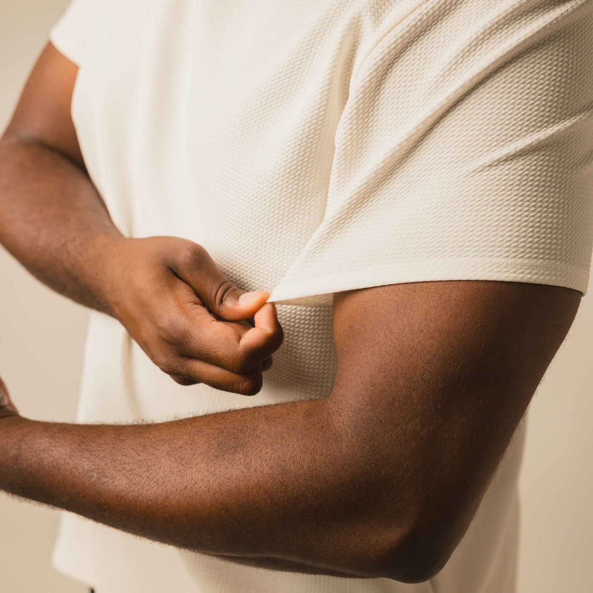 Split Hem Bullet Tee - Off White | Men's Top | One Bone Brand