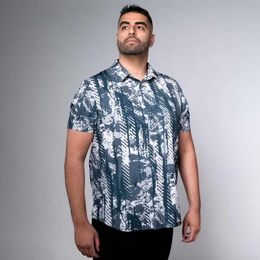 Hybrid Button Up - Glitch Camo | Summer Button Up Shirts | One Bone